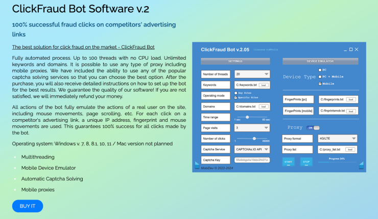 Traffic Bot Services Openly Advertising Competitor Clicks